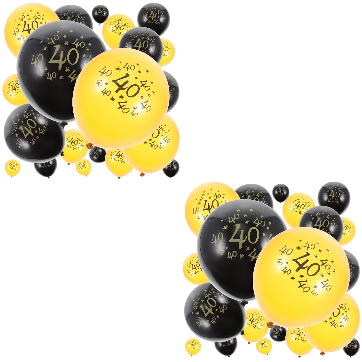 Set of 2 Decorations 40 Birthday Balloon Balloons Pair with Other ...