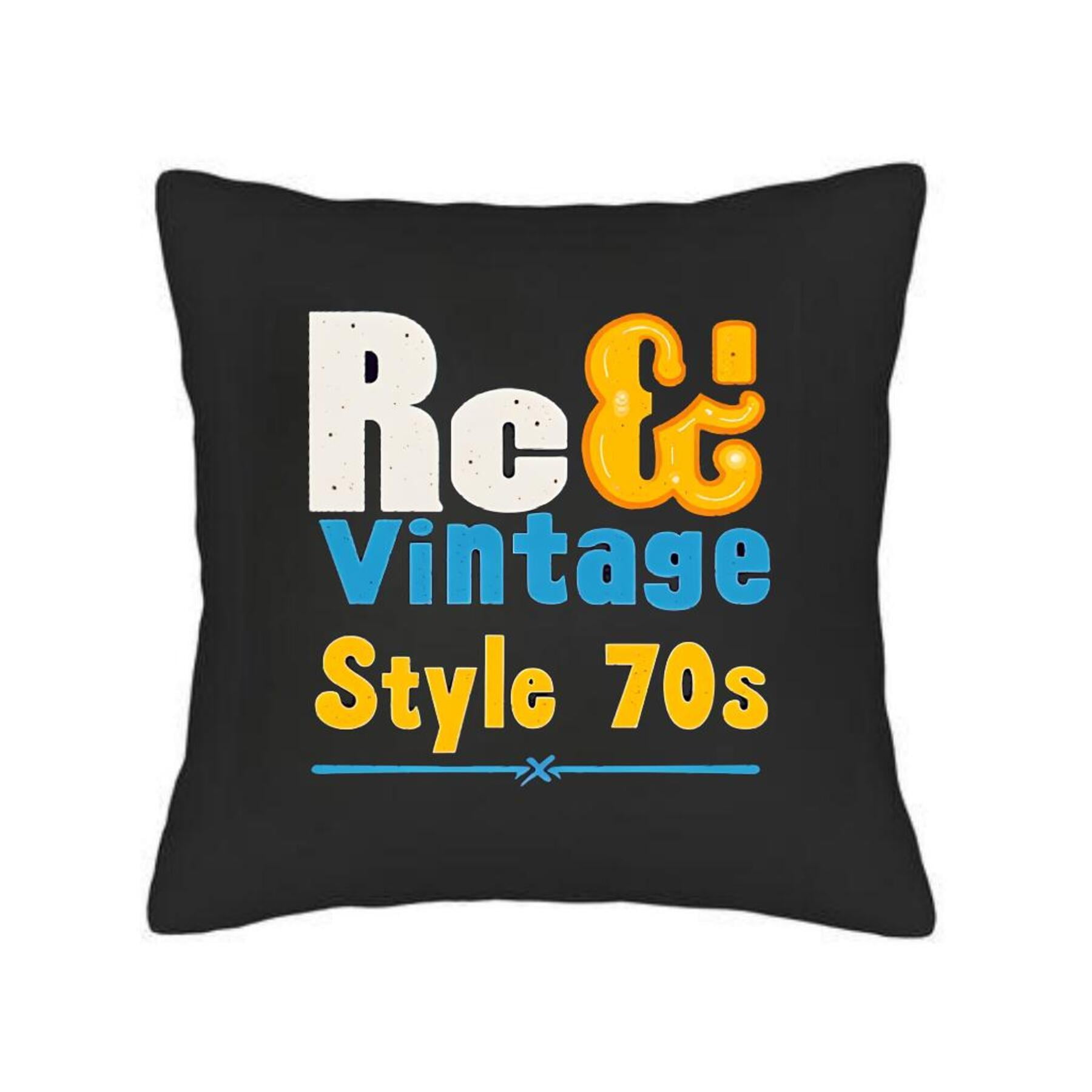 Set of 2 Decorative Throw Pillow Covers 18x18 - Retro 70s Style with ...