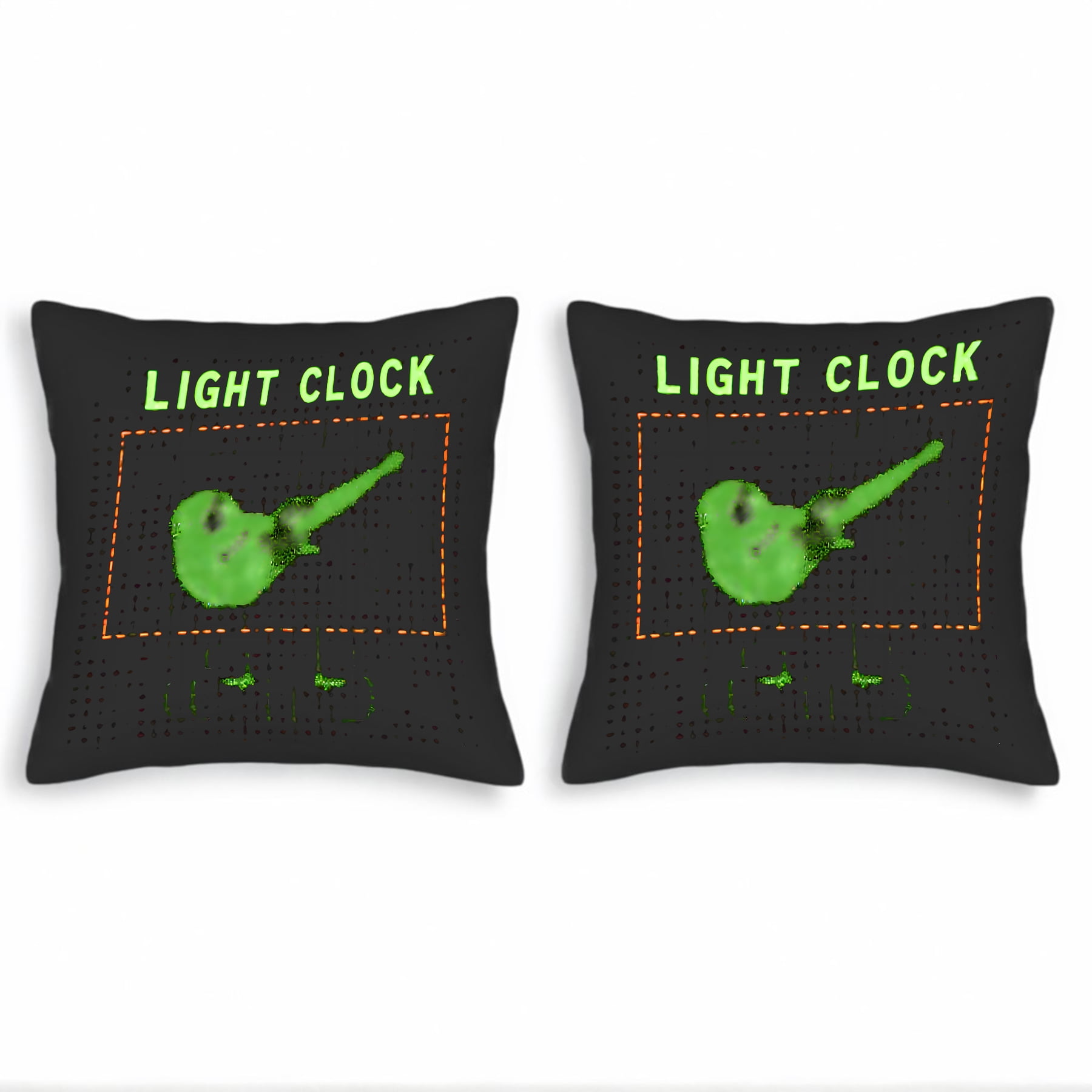 Set of 2 Decorative Throw Pillow Covers 18x18in - Dark Background with ...
