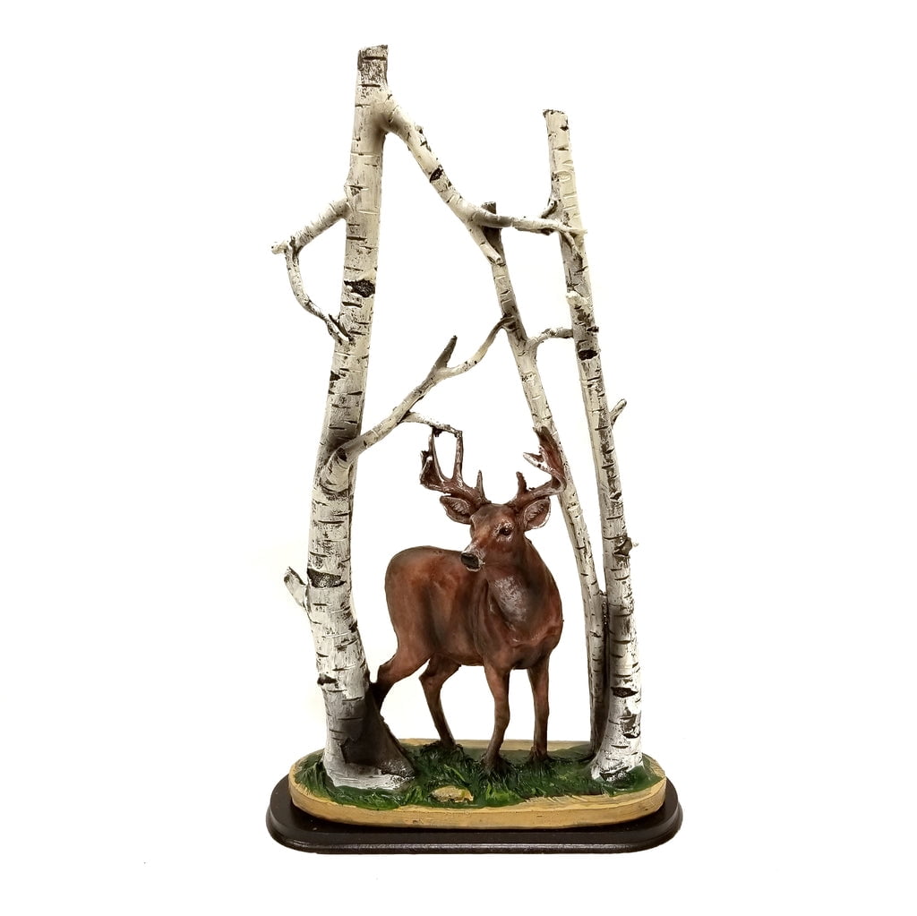 Set of 2 Deer Between Two Birch Trees Figurine - Walmart.com