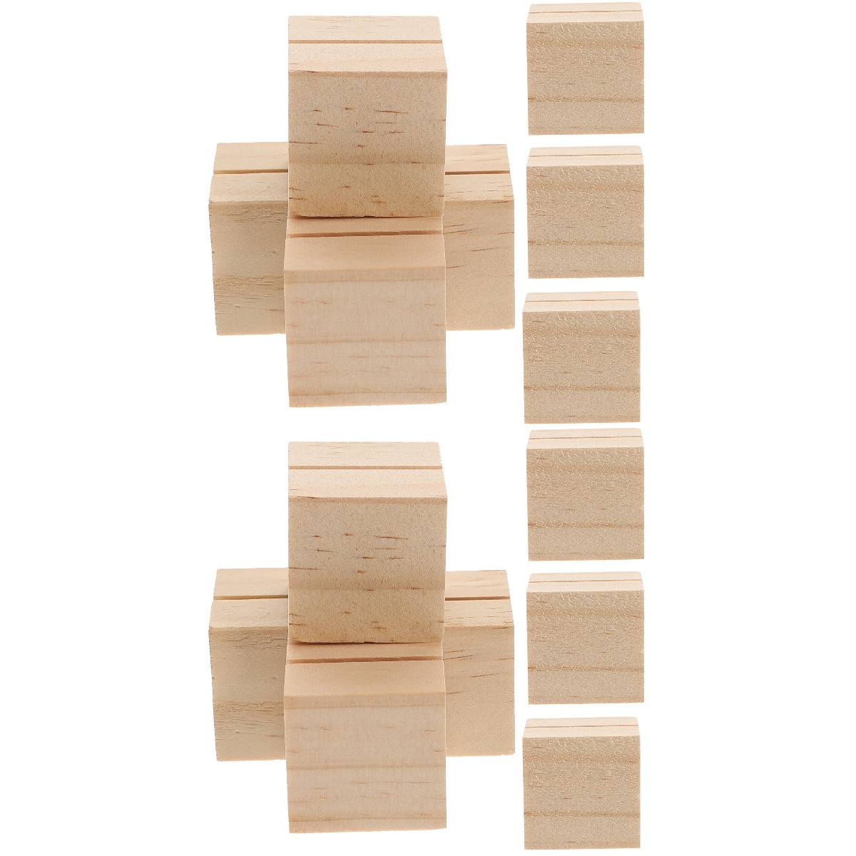 Set of 2 Desktop Picture Stand Wood Photo Clip Base Props Holder ...