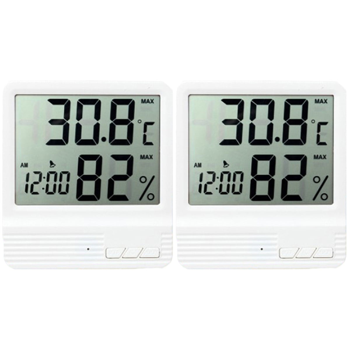Set of 2 Digital Temperature Meter Humidity House Thermometer Indoor ...