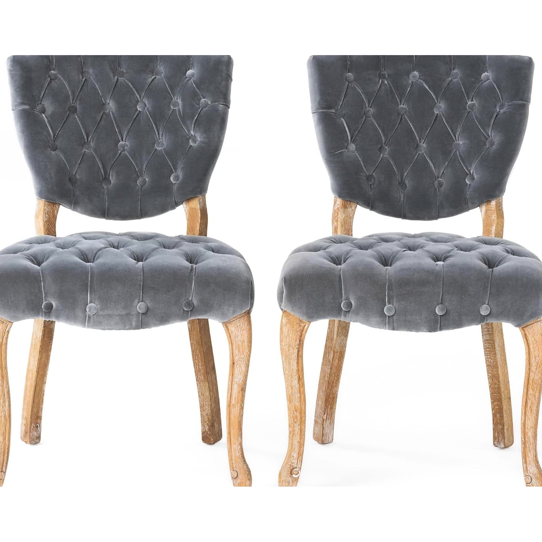 Set of 2 Dining Chairs with Smooth Velvet Fabric for a Luxury Feel ...