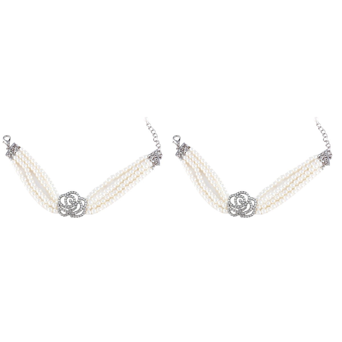 Set of 2 Dog Bling Rhinestones Collar Dogs Necklace - Walmart.com