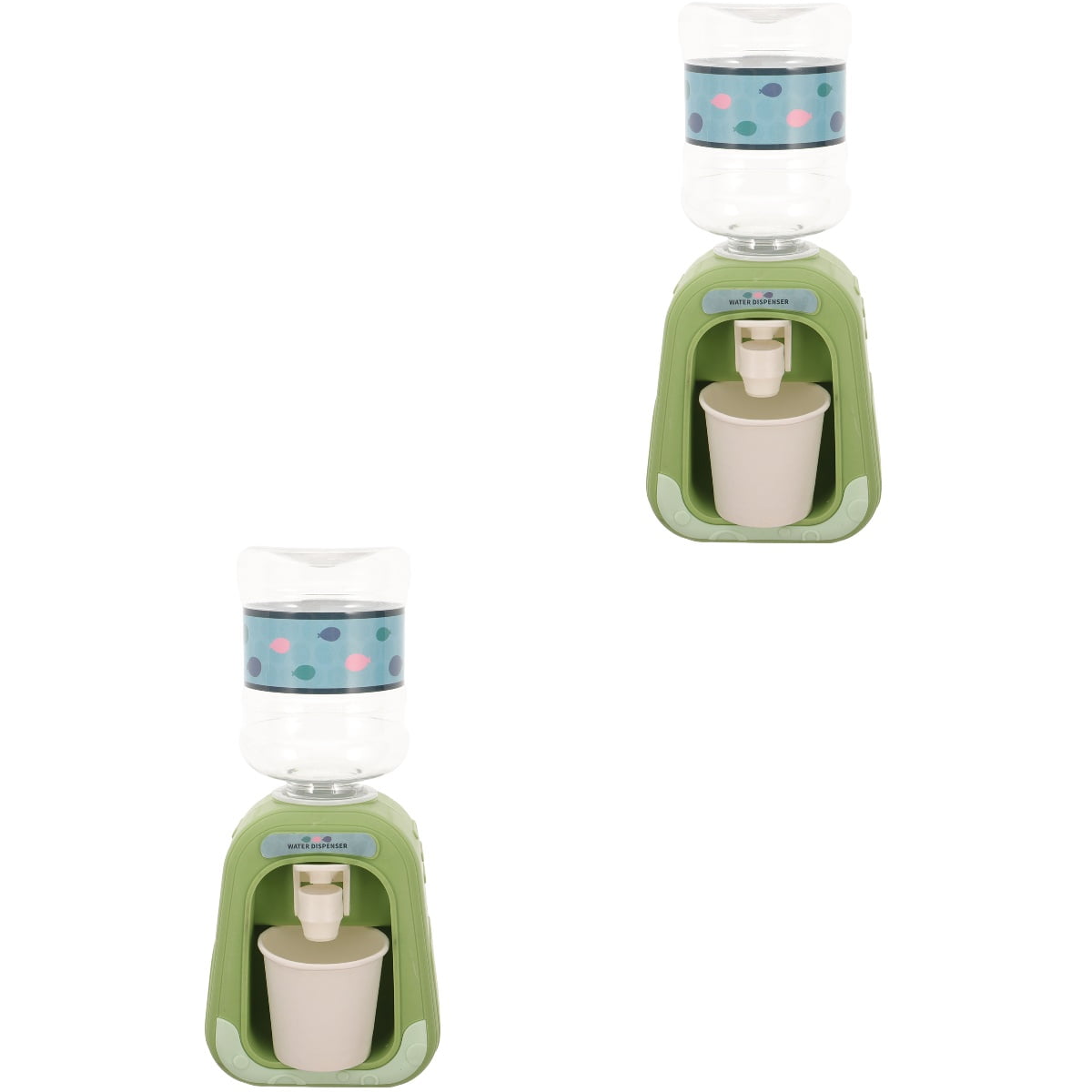 Set of 2 Drink Cooler Miniature Scene Prop Toddler 18.5x8.2cm Olive ...