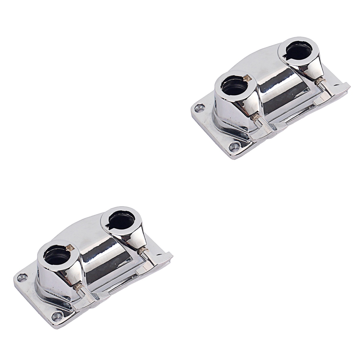 Set of 2 Drum Tom Rack Kit Parts Double Hole Drums Base Plate - Walmart.com
