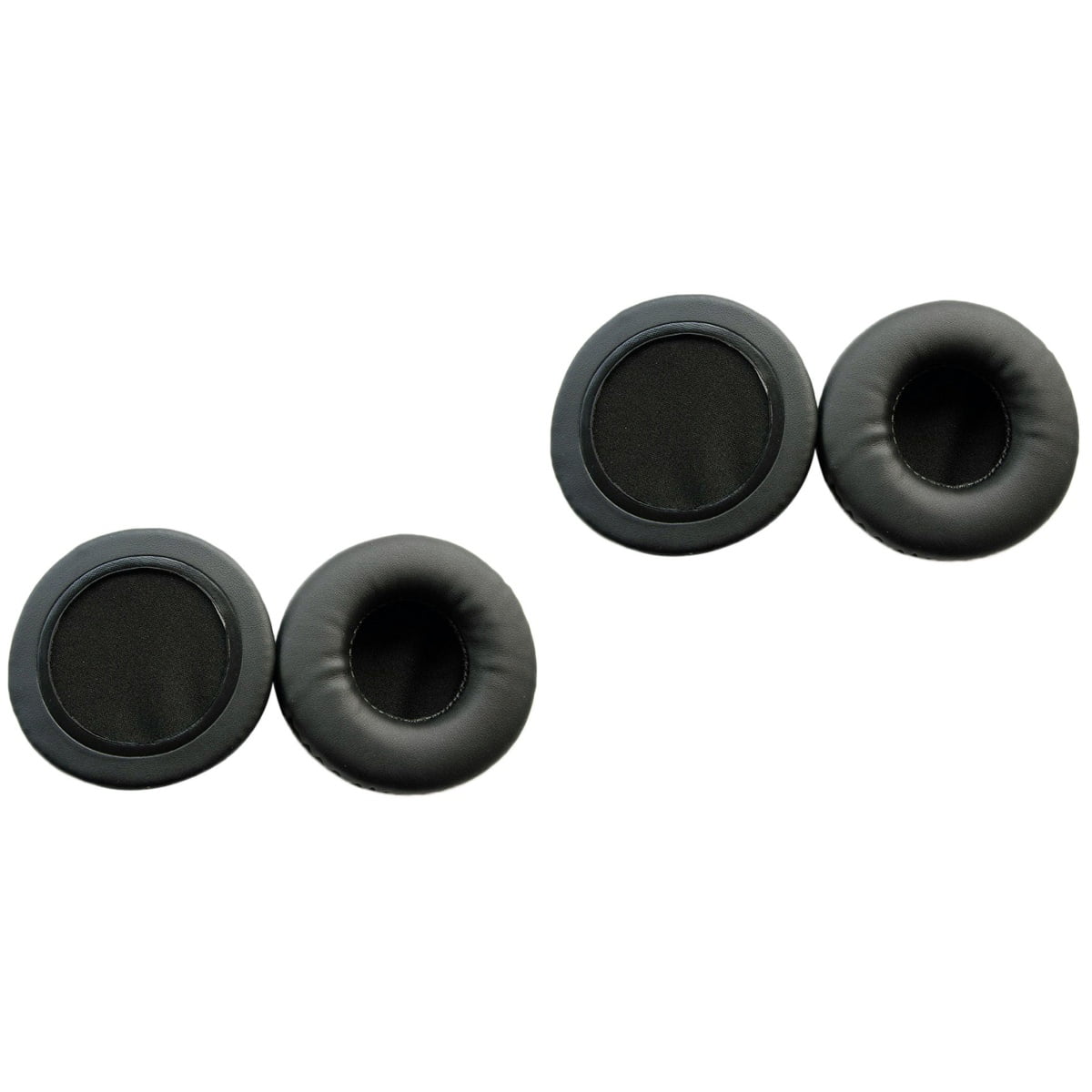 4 pcs Round Earphone Ear Cushion Headset Leather Headphone Covers ...