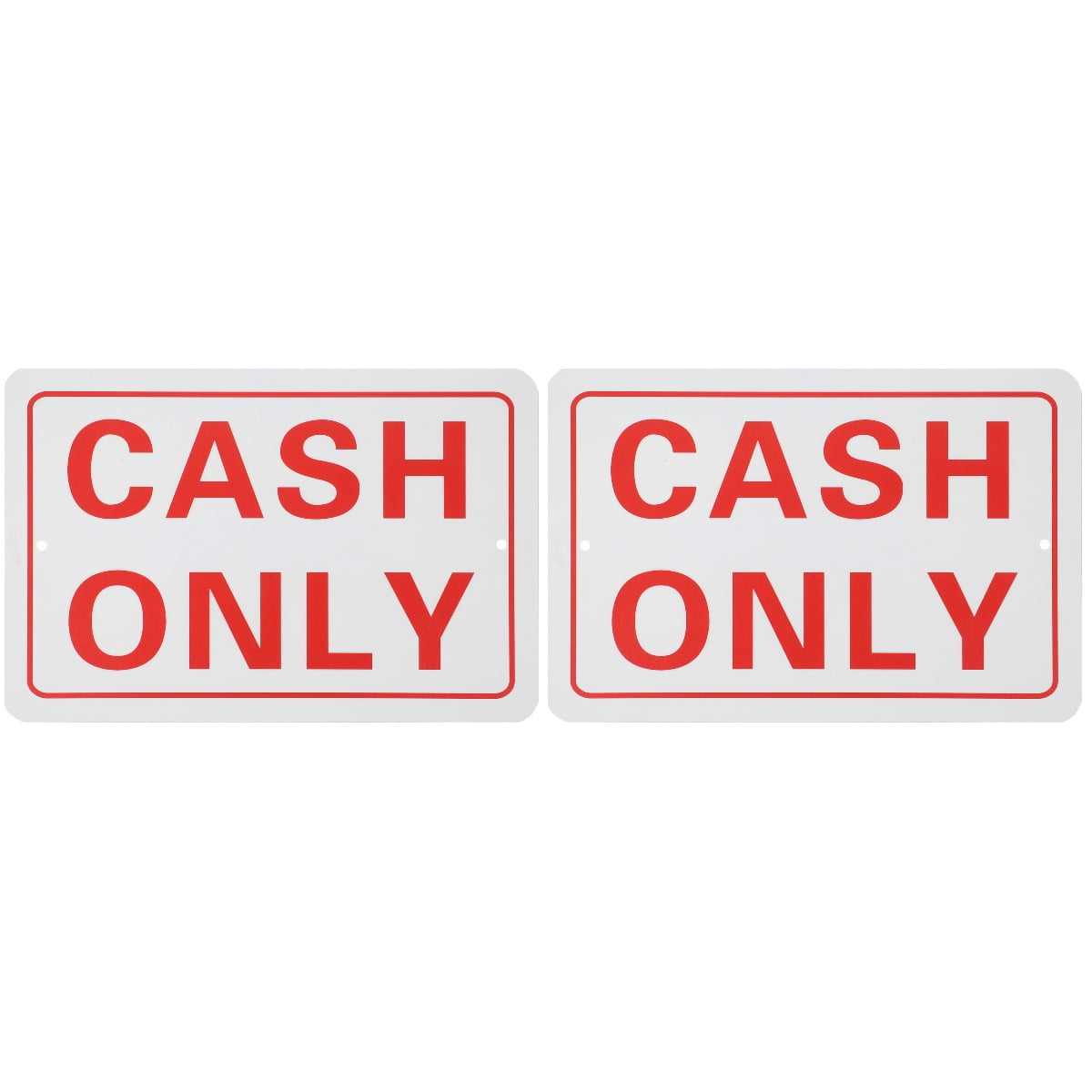 Eease 2pcs Cash Only Sign No Checks No Credit Sign Cash Payment Sign ...
