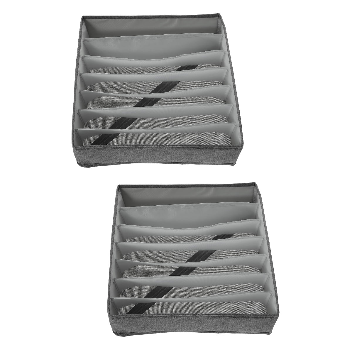 Set of 2 Fabric Sock Box Sock Divider The Gray Dresser Organizer Ties ...