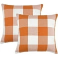 Set of 2 Farmhouse Buffalo Check Plaid Throw Pillow Covers Cushion Case ...