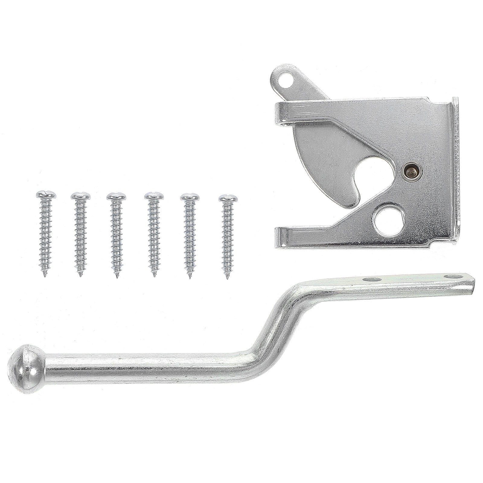 Set of 2 Fence Hinge Duty Gate Lock Door Knob Handle Silver - Walmart.com