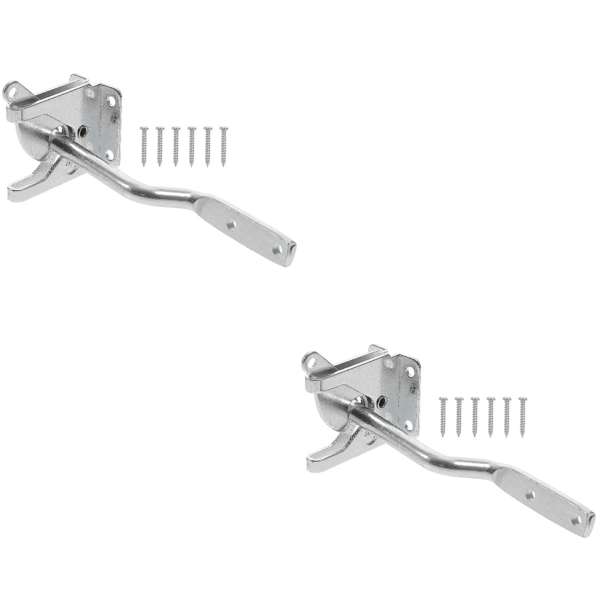 Set of 2 Fence Hinge Pool Gate Lock Door Knob Fences Silver - Walmart.com