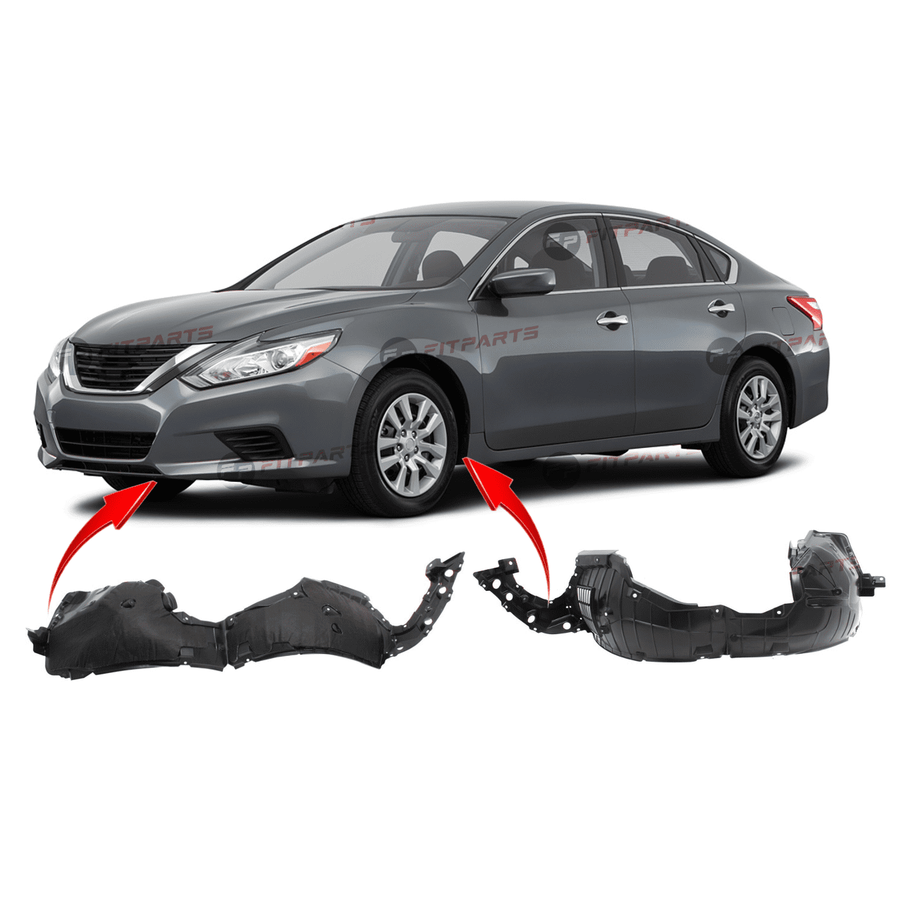 Set of 2 Fender Liners for Nissan Altima 2016-2018 NI1248150 NI1249150 ...