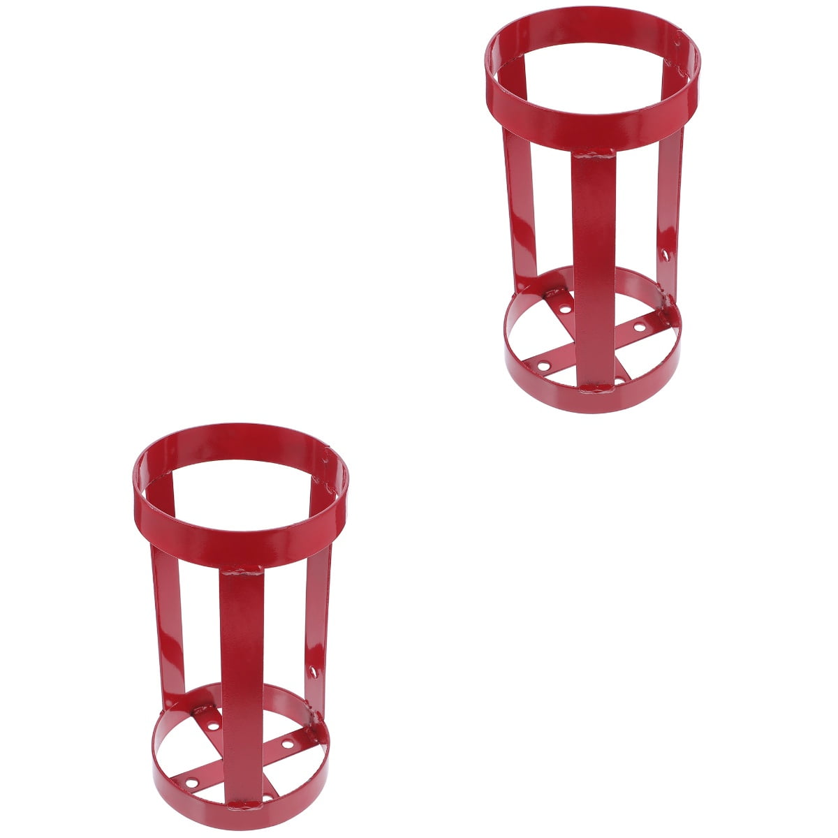 Set of 2 Fire Extinguisher Mounting Holder Rack Automatic Organizer Red ...