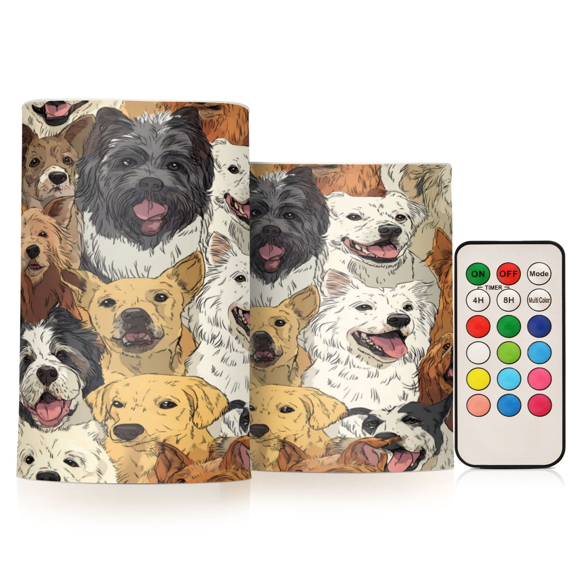 Set of 2 Flameless Candles Lights with Remote Control Flickering LED ...