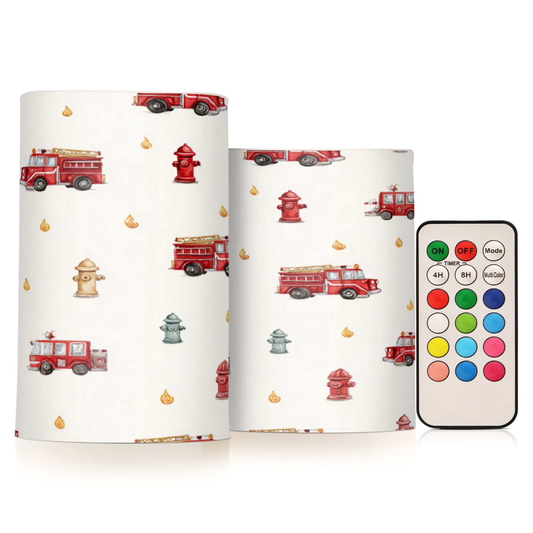 Set of 2 Flameless Candles Lights with Remote Control Flickering LED ...