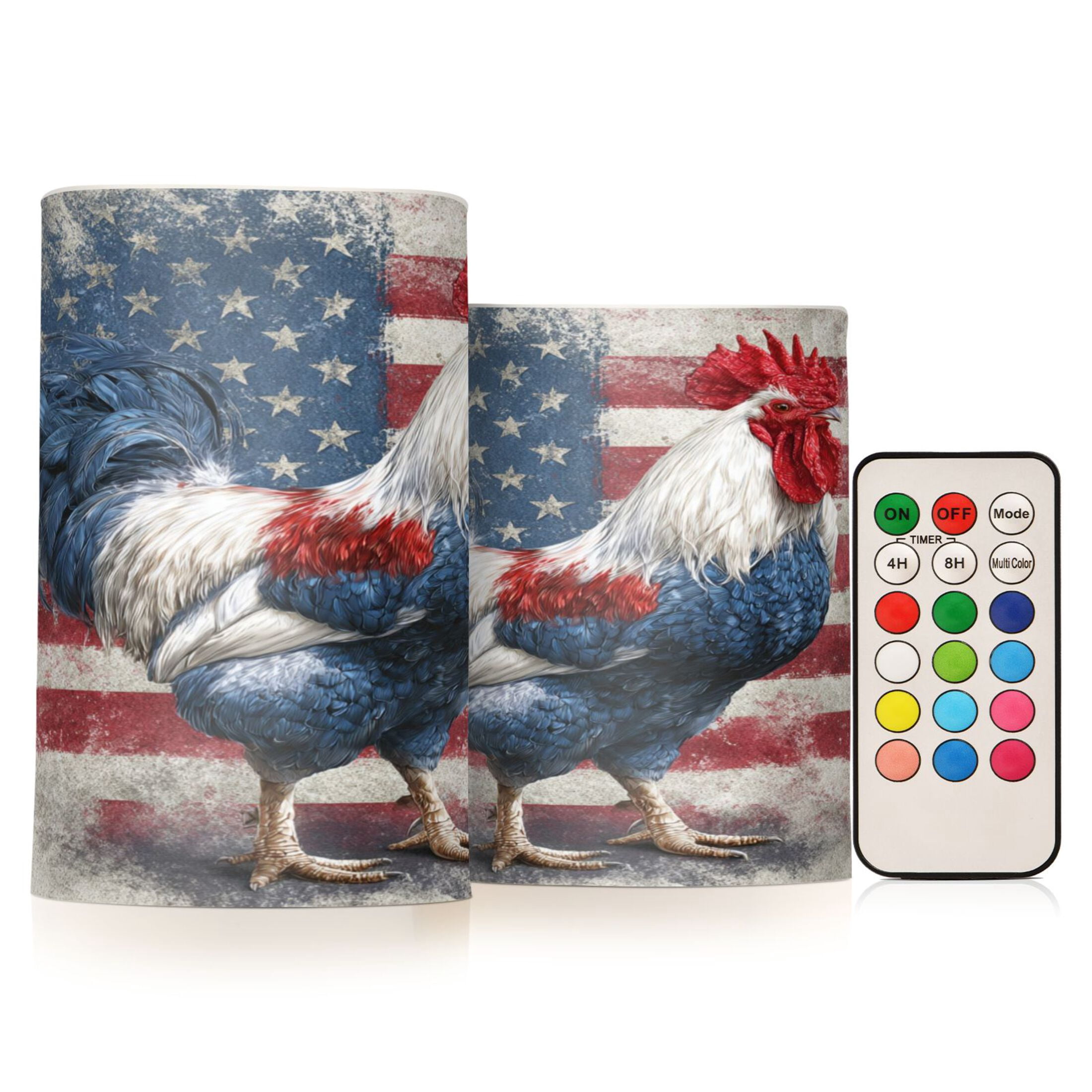 Set of 2 Flameless Candles Lights with Remote Control Flickering LED ...