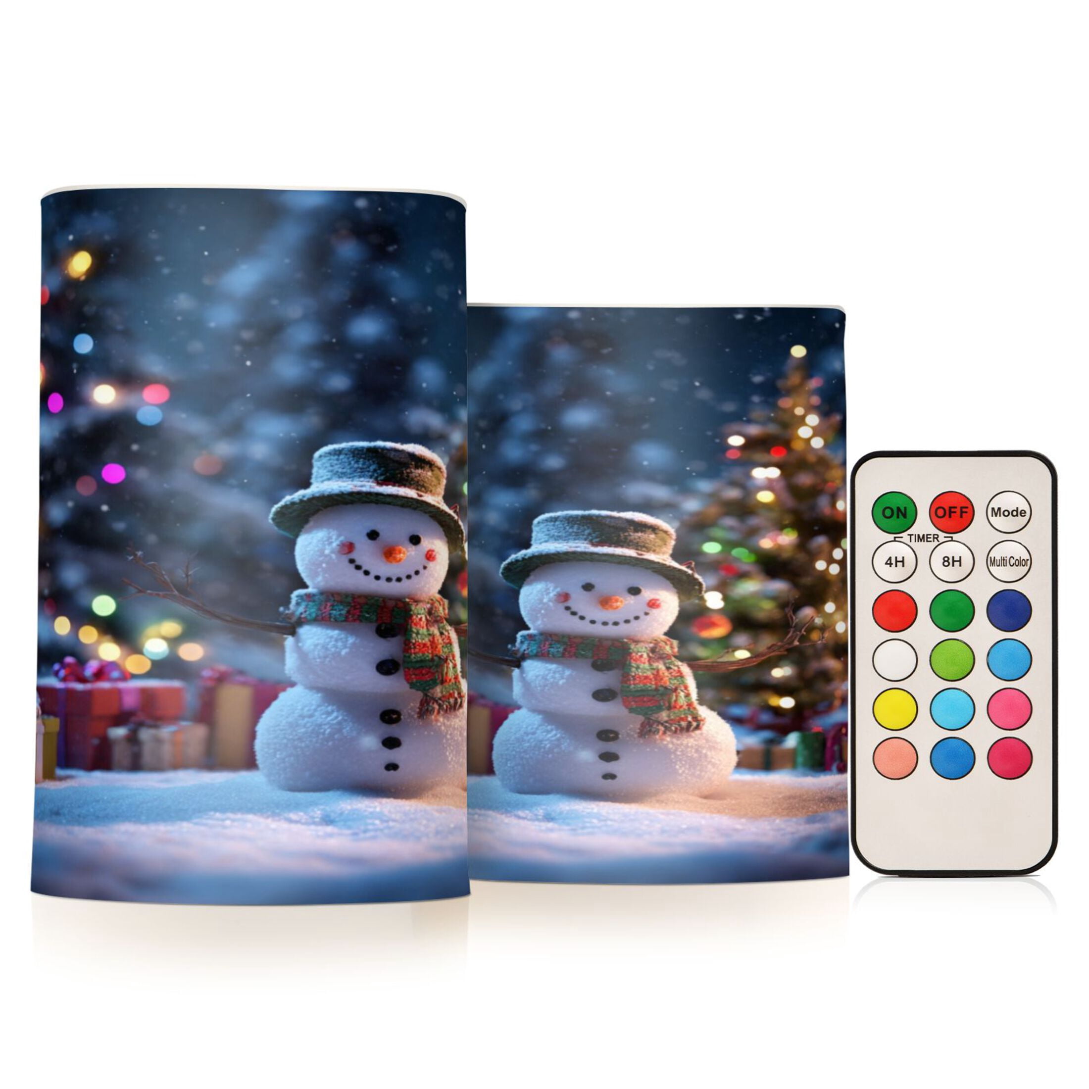 Set of 2 Flameless Candles Lights with Remote Control Flickering LED ...