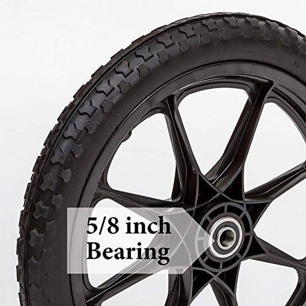 Set of 2 Flat Free Plastic Spoke Wheels | Replacement Wheel for ...