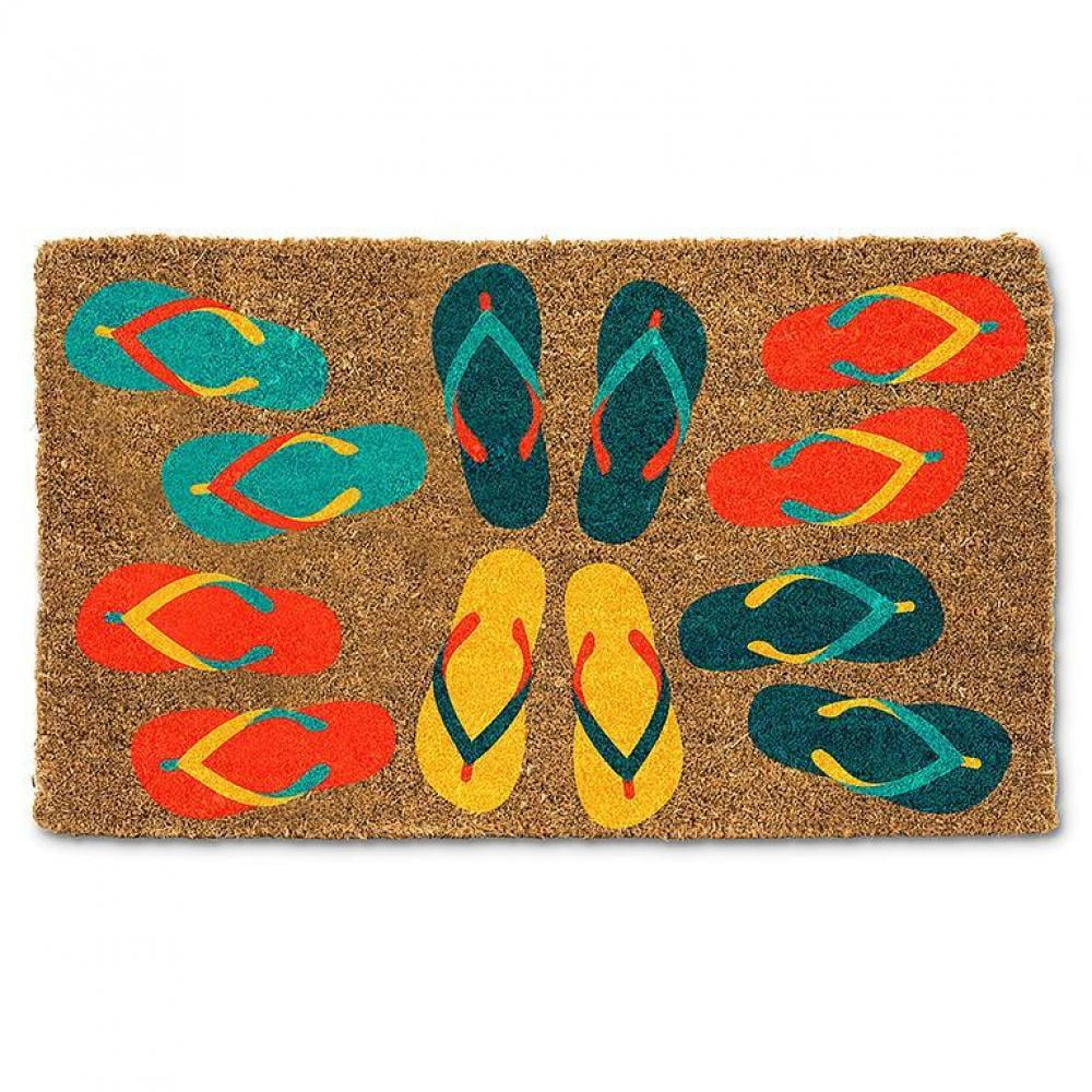 Set of 2 Flip Flop Doormat - Walmart.com
