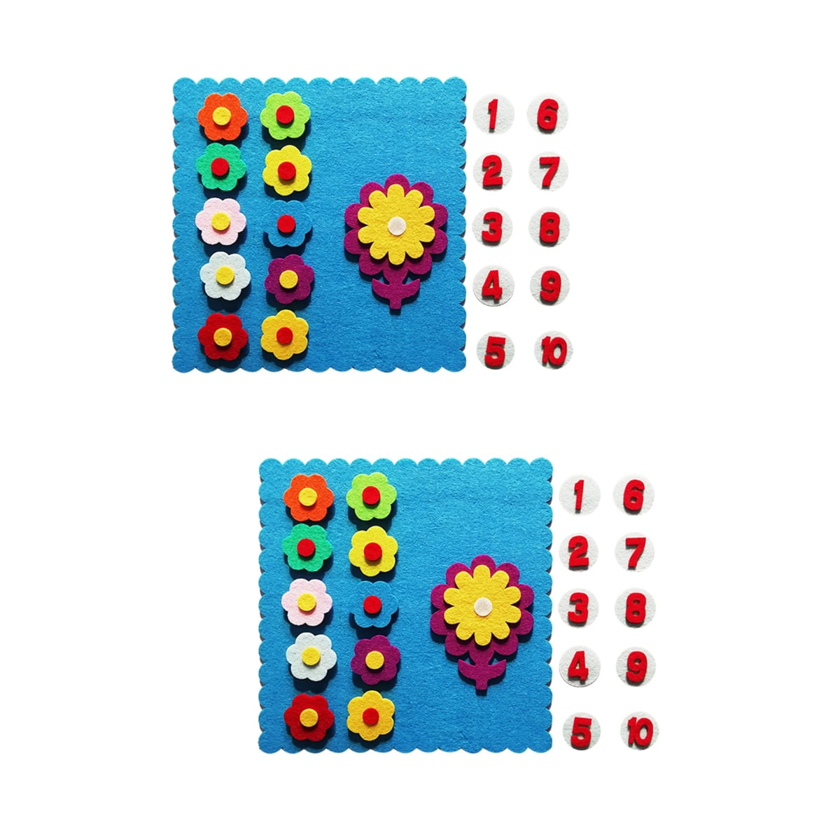 Set of 2 Flower Counting Mathematics DIY Toys Handmade for Kids ...