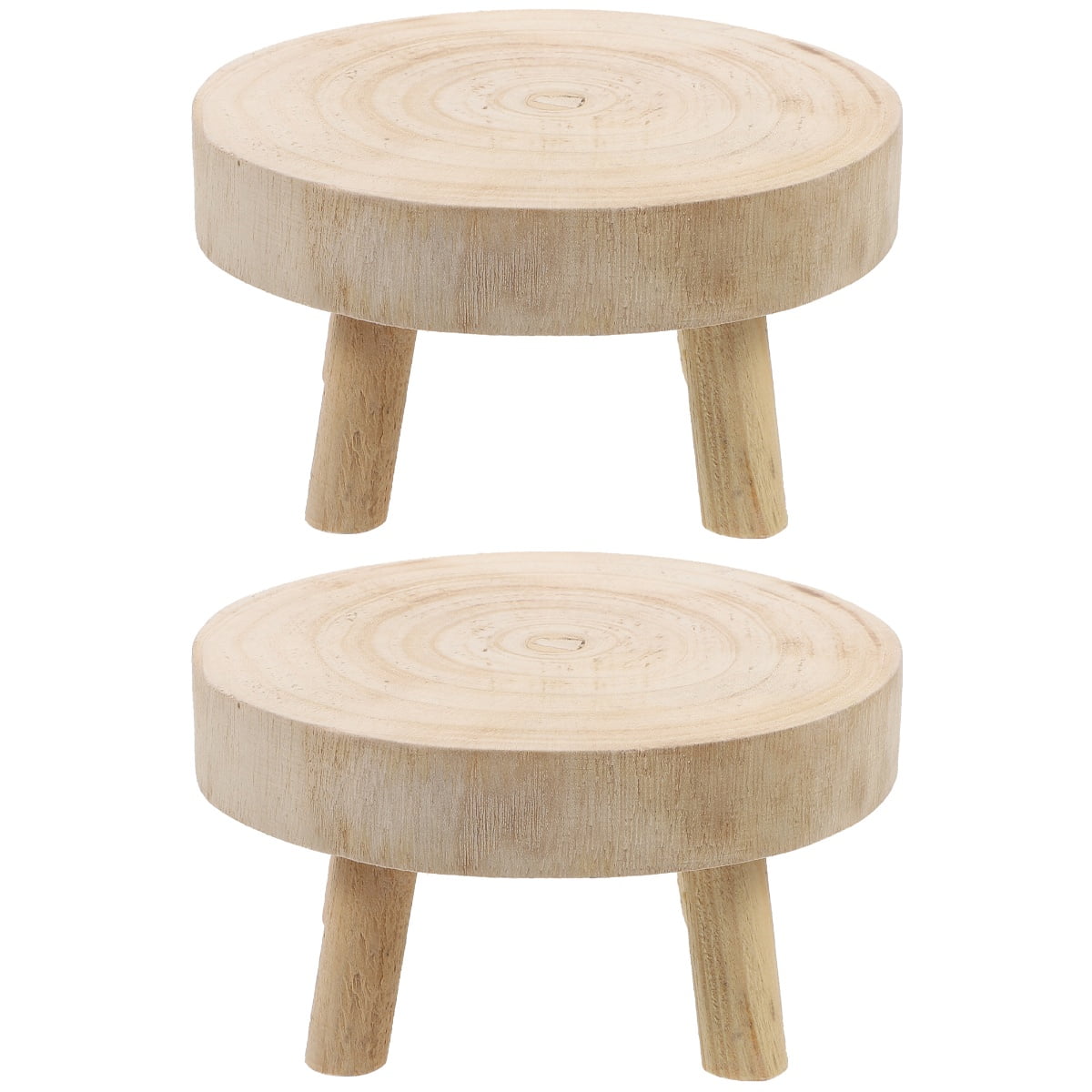 Set of 2 Flower Pot Stand Plant Glass Stool Shaped Office Child ...