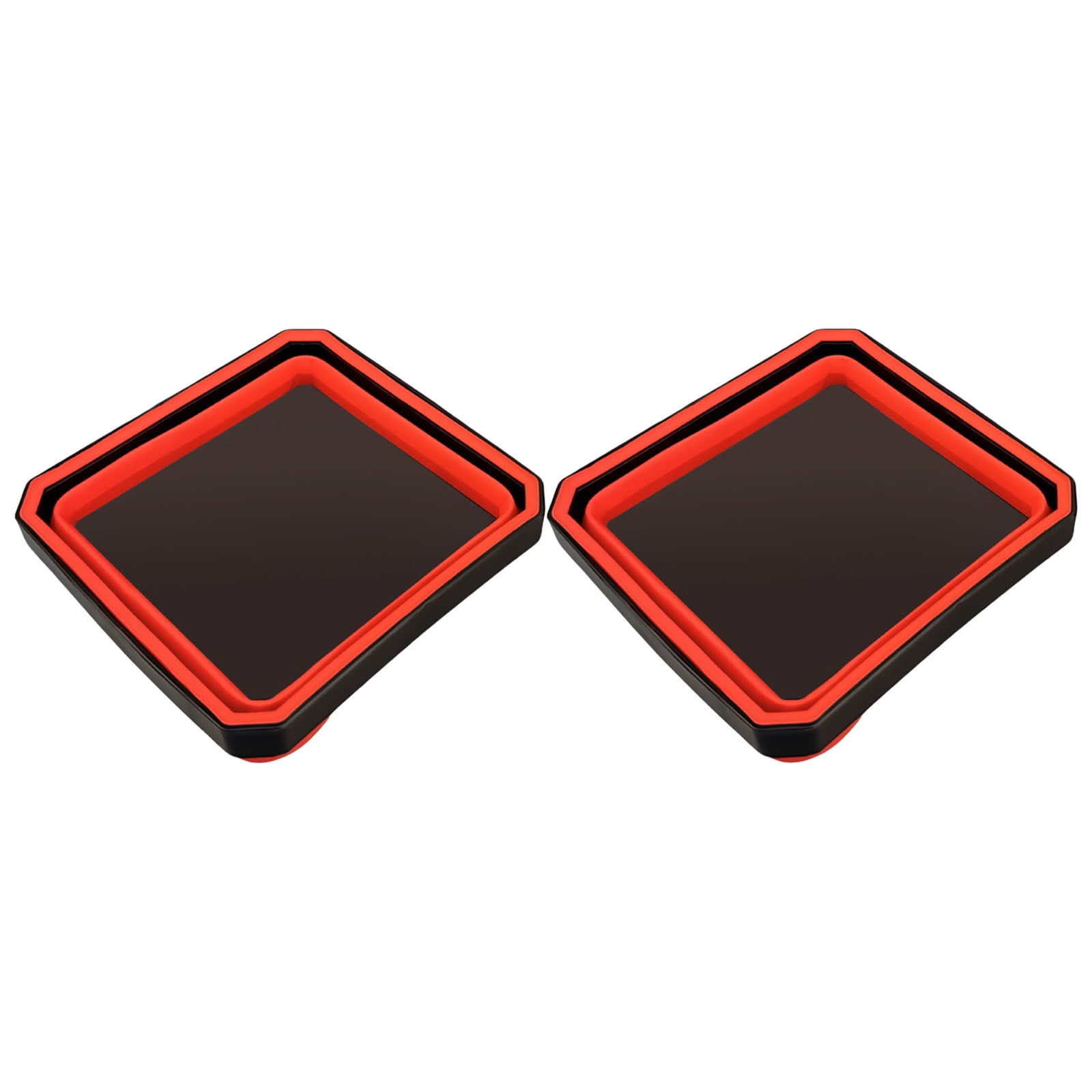 Set of 2 Foldable Silicone Tray for Small Metal Parts Storage ...