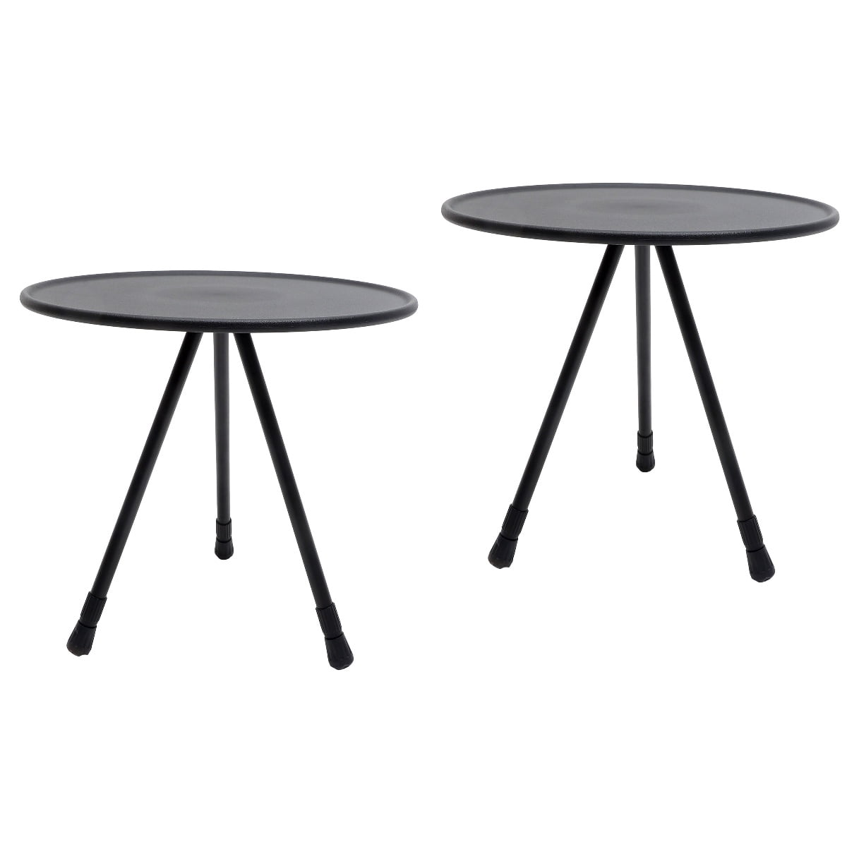Set of 2 Folding Camping Table Cot Outdoor Tables Travel Black ...