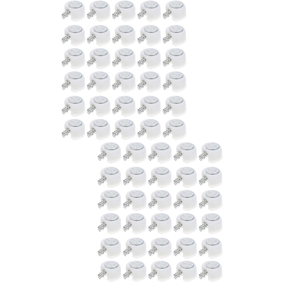 Set of 2 Furniture Partition Shelf Cam Lock Long Screw Handle White ...