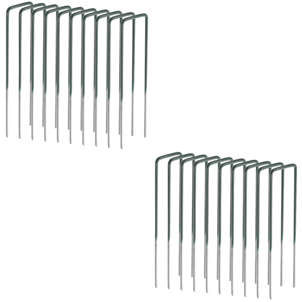Set of 2 Garden Staples Metal Pegs Tarp Poles Plant Support Stakes ...