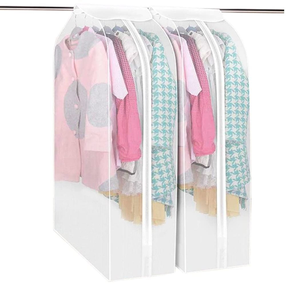 Set of 2 Garment Bags for Storage Protection - Stereo Garment Suit Coat ...