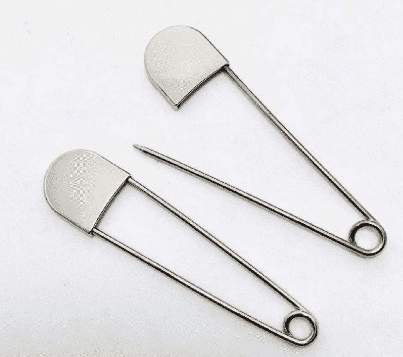 Set of 2 Giant Safety Pins, Tool Gadget Large Stainless Steel Safety ...
