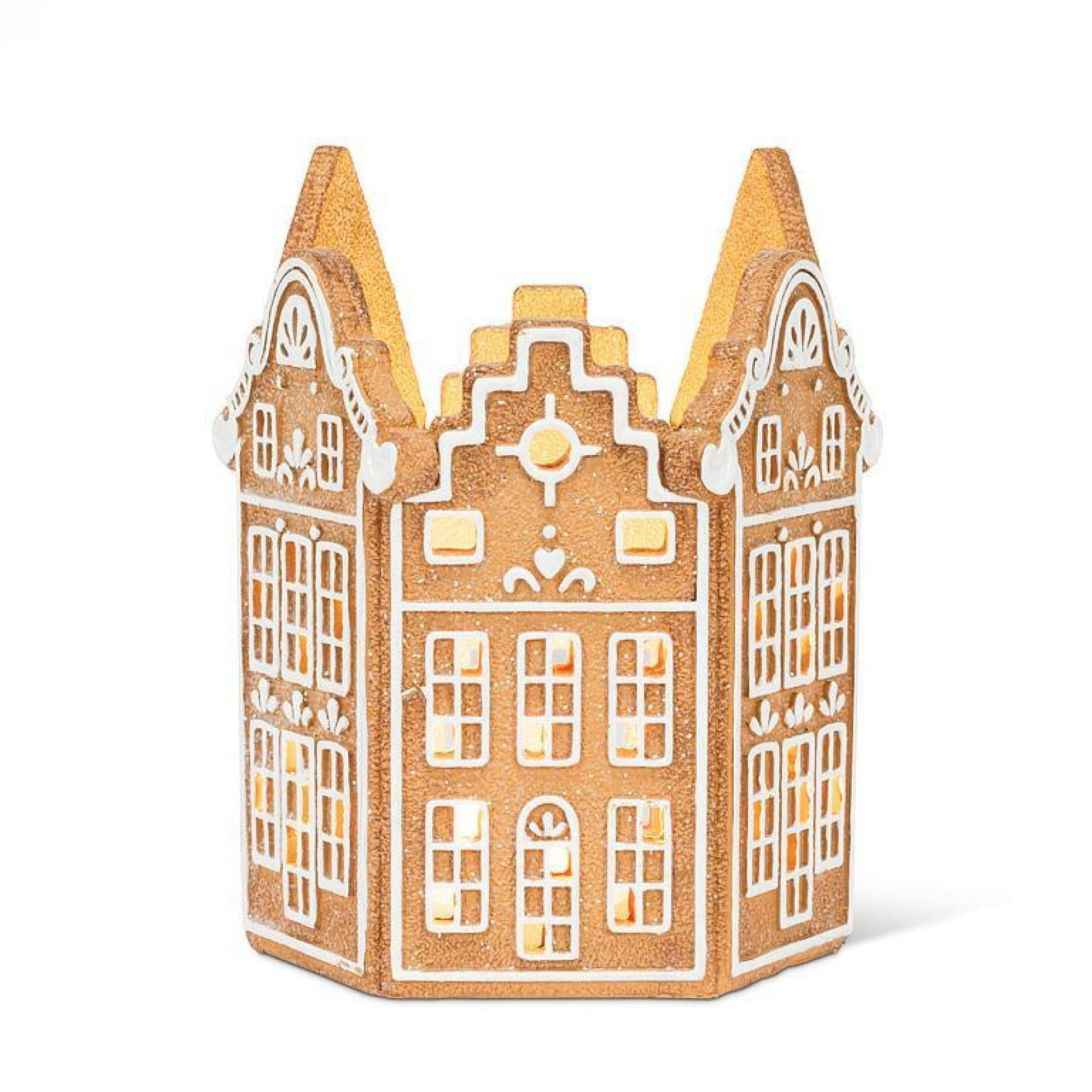 Set of 2 Gingerbread House Pillar Candle Holder - Walmart.com