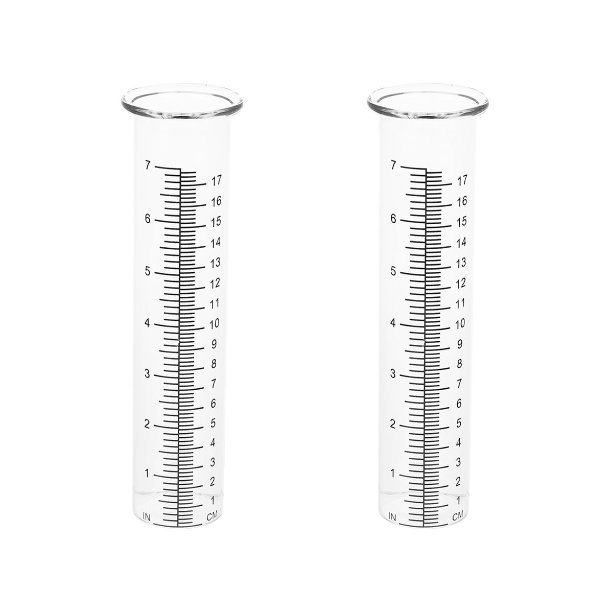 Set of 2 Glass Rain Gauge Outdoor for Garden Measuring Cup Preserved ...
