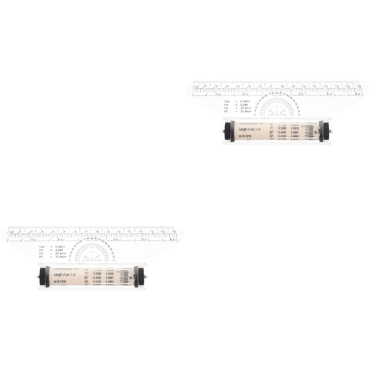 Set of 2 Globes Balance Ruler Drawing Ruler Student 16.5X6cm - Walmart.com
