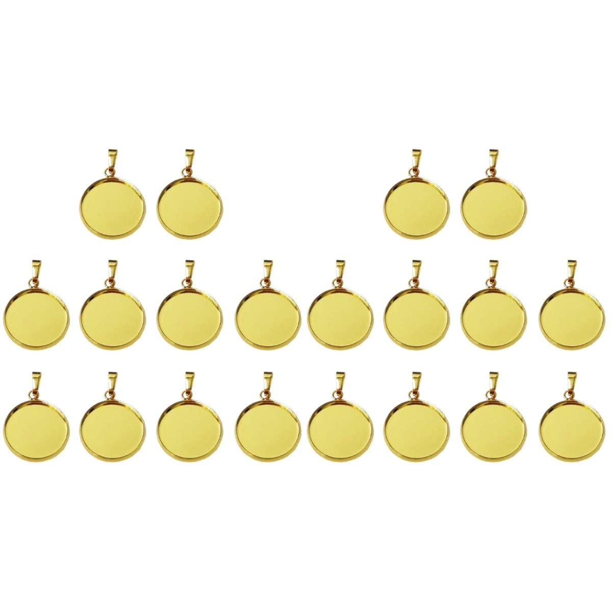 Set of 2 Gold Cabochon Blanks Chain for Jewelry Making Kit - Walmart.com