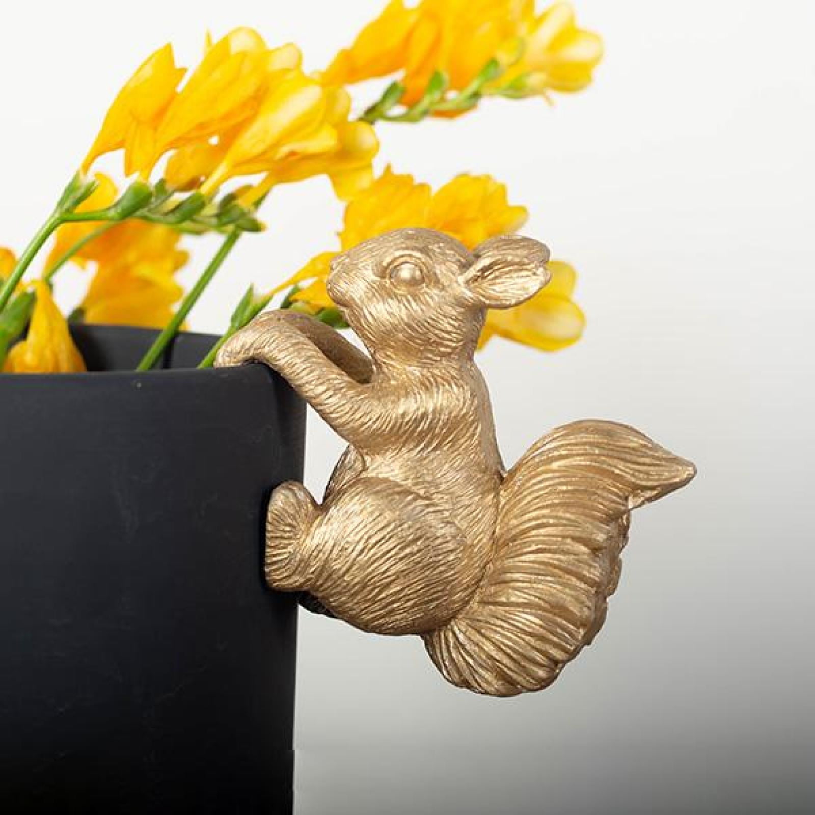 Set of 2 Gold Squirrel Hanging Pot Decoration - Walmart.com