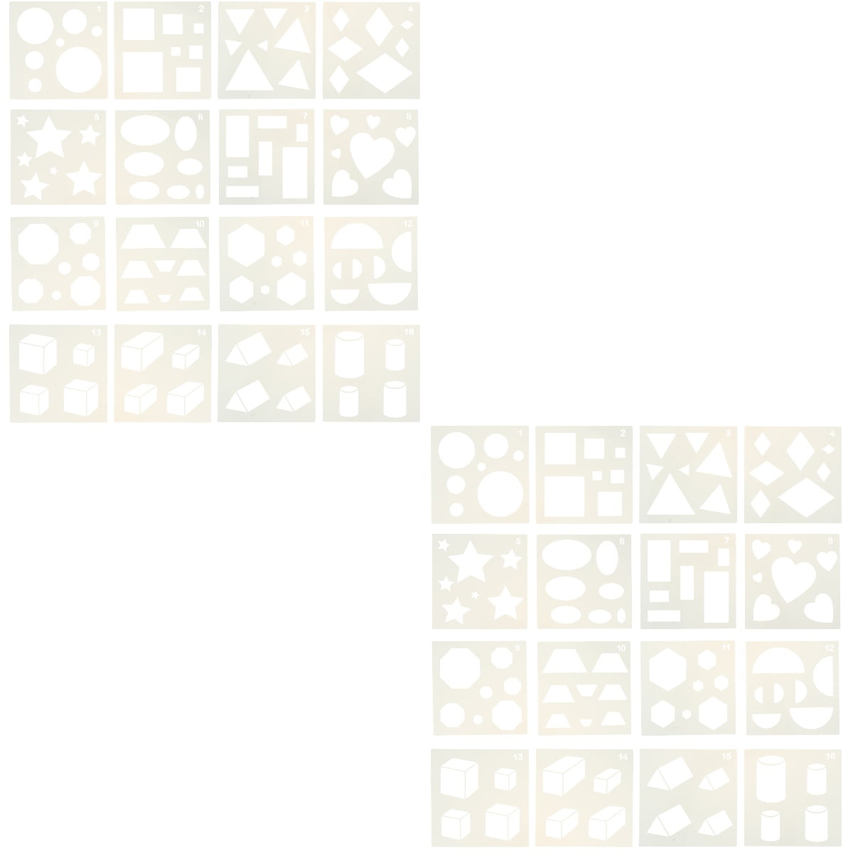 Set of 2 Graphic Painting Template Reusable Stencils - Walmart.com