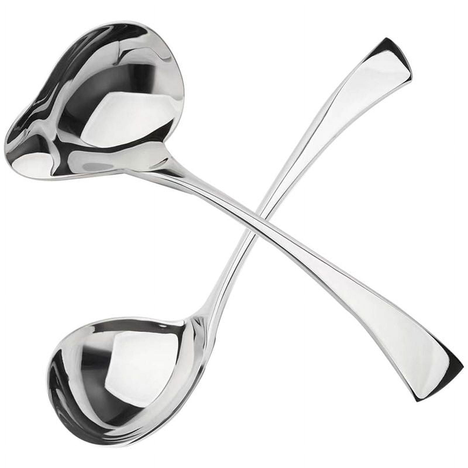 Set of 2 Gravy Spoon Small Ladle 7 Inch Sauce Drizzle Spoon with Spout ...