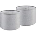Set of 2 Gray Lamp Shade, Natural Linen Lampshades 13" Top x 13" Bottom ...