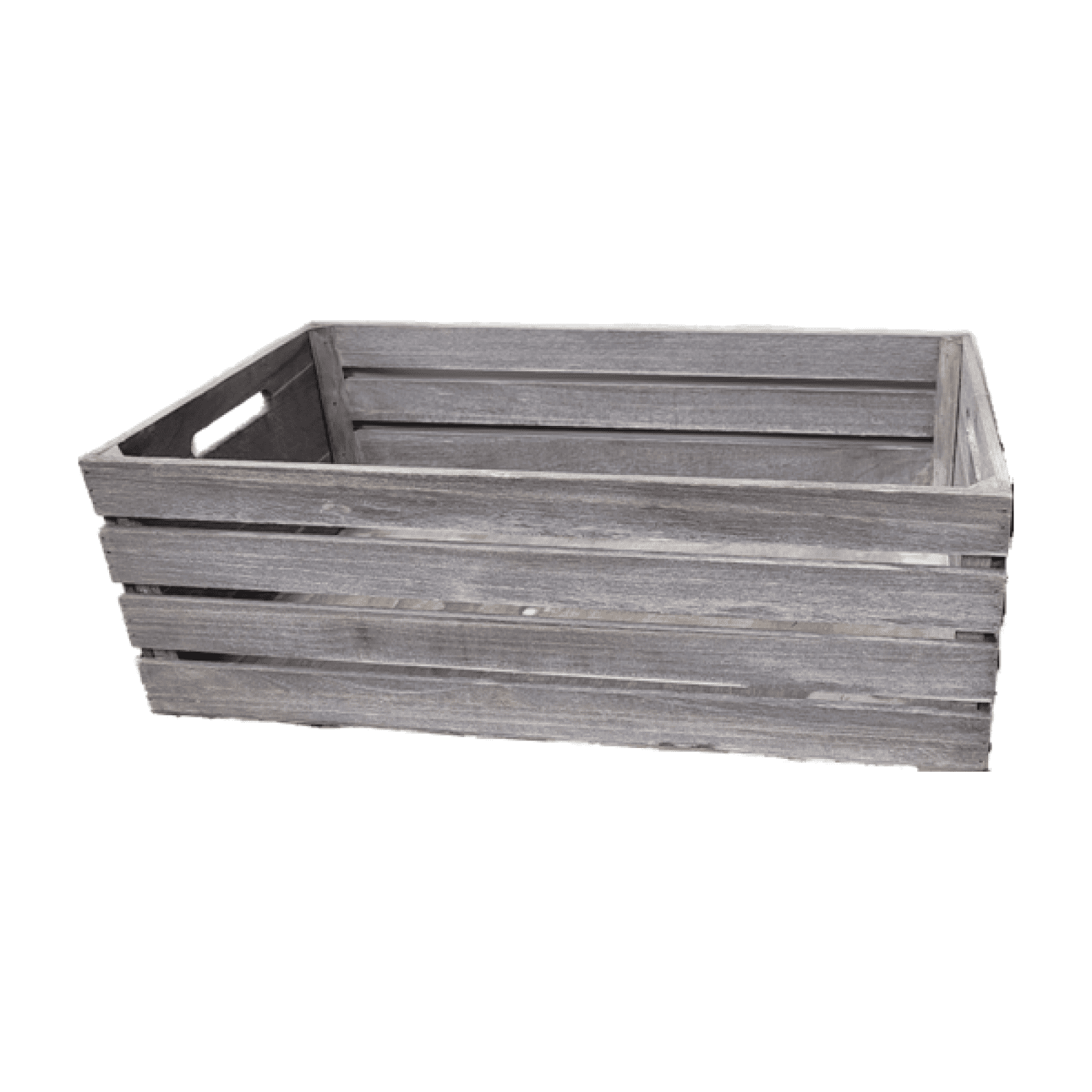 Set of 2 Gray Slatted Wood Crate - Walmart.com