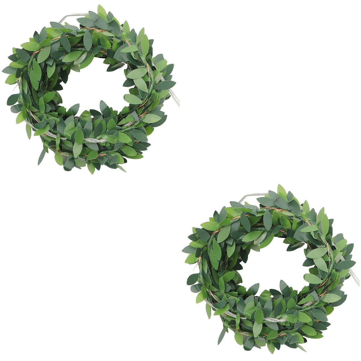 Set of 2 Green Leaf Light Garland LED Vines Fairy Lamp Vine Lights for ...