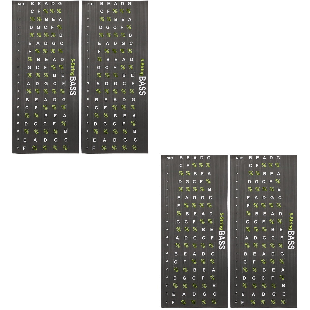 Set of 2 Guitar Fretboard Decals Stickers Scale Markers - Walmart.com