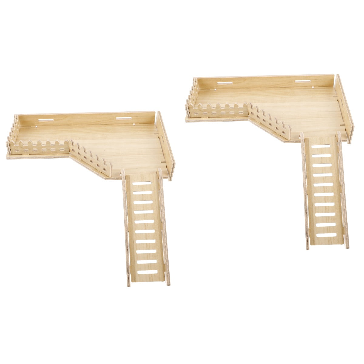 Set of 2 Hamster Platform Figurine Props Hammock Removable Toy ...