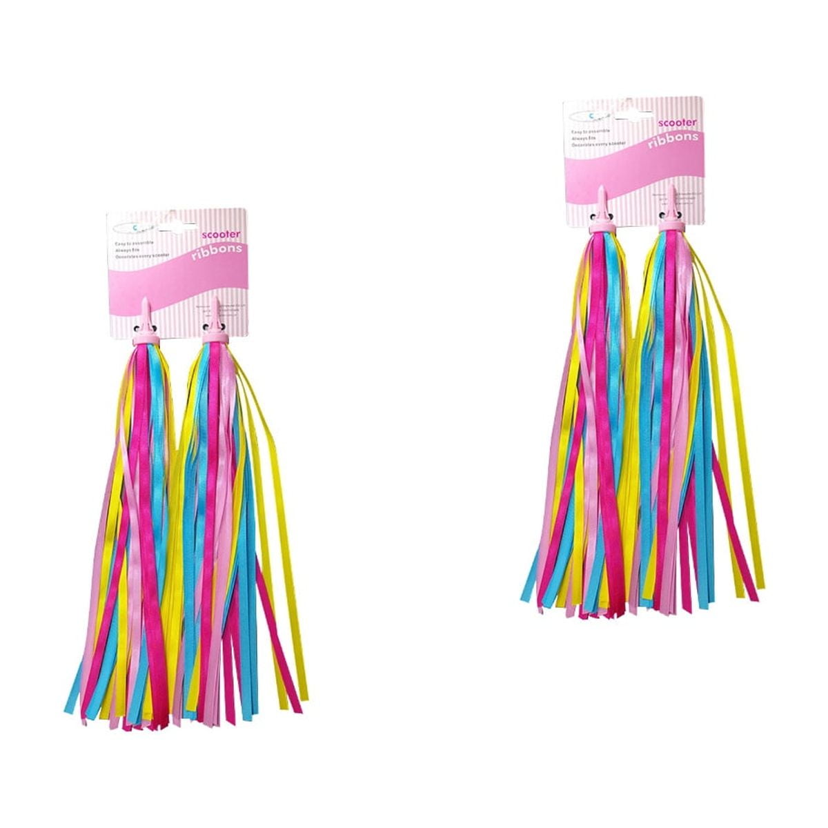 Set of 2 Handlebar Ribbon Bike Streamers for Girls Bikes Child ...