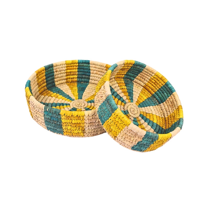 Set of 2 Handwoven Sabai Grass Baskets – Eco-Friendly, Natural Storage ...