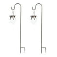 Set of 2 Hanging Cone Shaped Solar Lights with Shepherd's hook ...