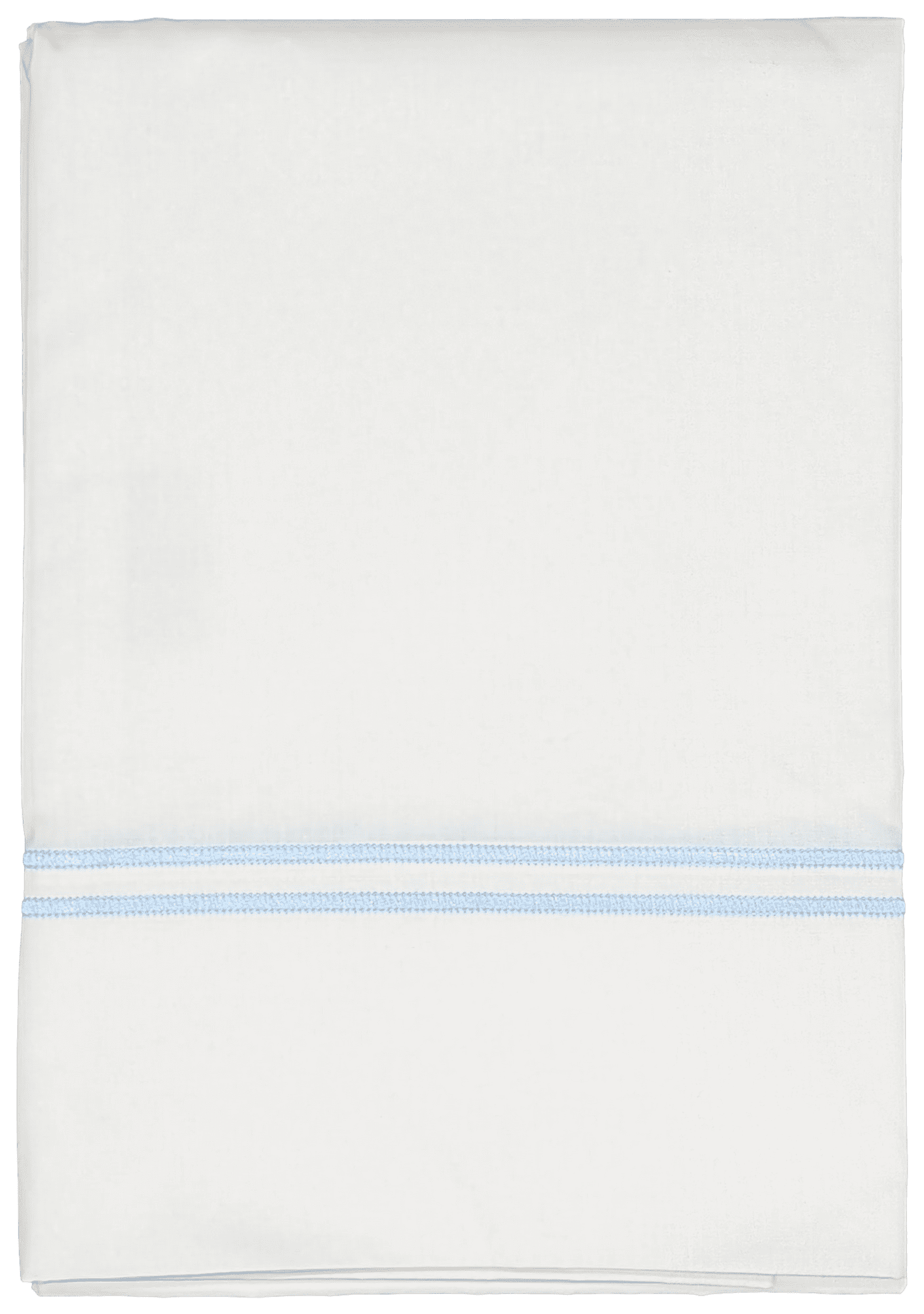 Hardycale Set of 2 Extra Large Bed Cases, 100% Cotton White with Blue ...