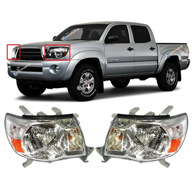 Set of 2 HeadLights for Toyota Tacoma 2005-2011 TO2502157 TO2503157 ...