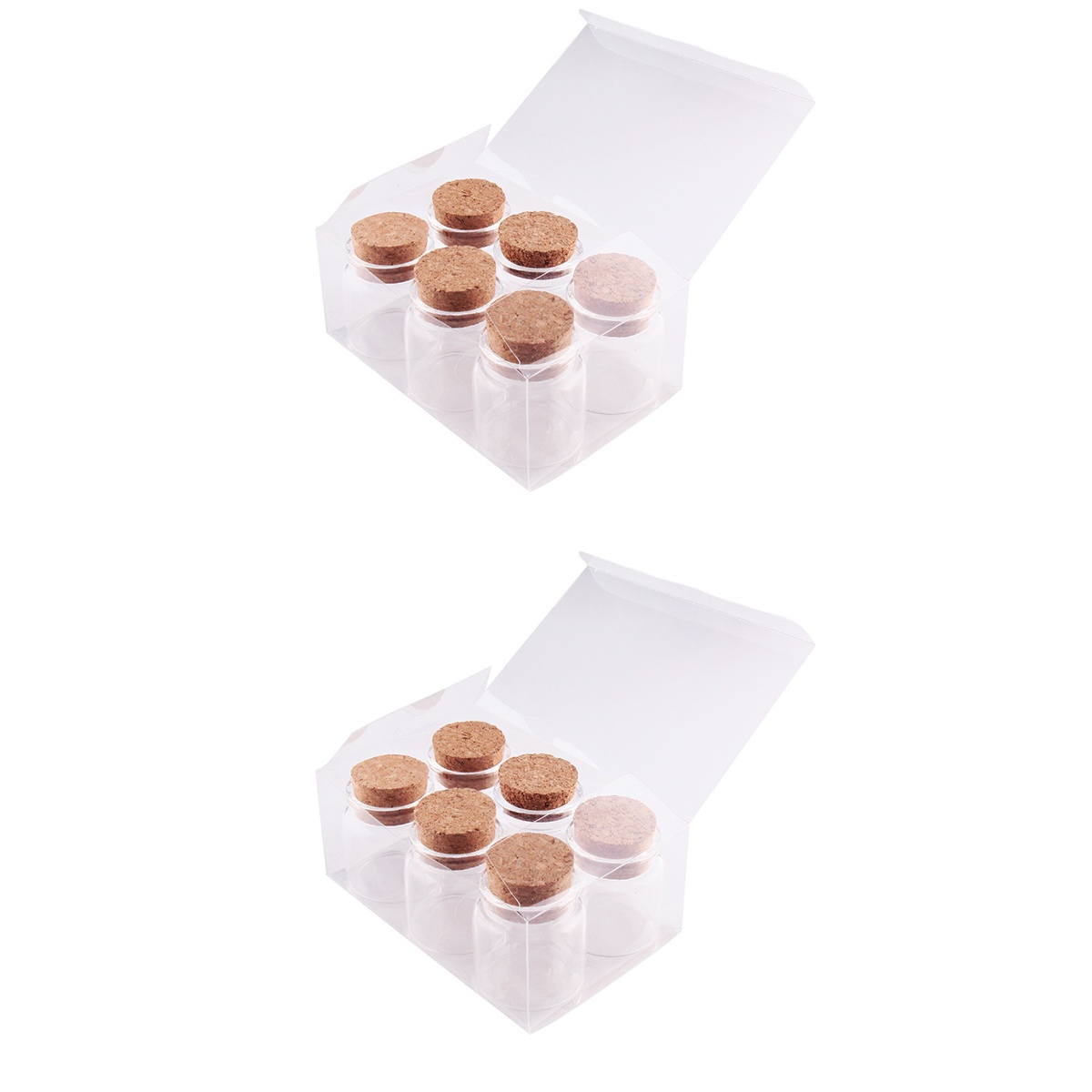 Set of 2 Heart Jar Mini Jars with Lids Bulk Water Bottles Shot ...